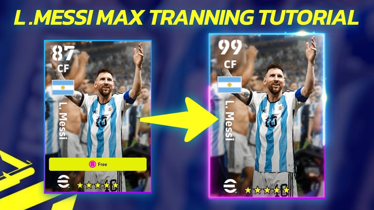 Lionel Messi Max Training Tutorial in eFootball 2023 - YouTube