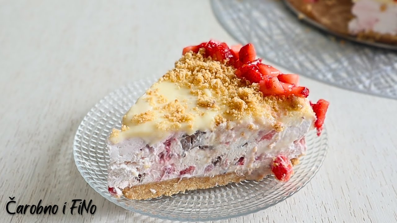 CHEESECAKE OD JAGODE - Recept za Brzi Kolač bez Pečenja. | Čarobno i ...