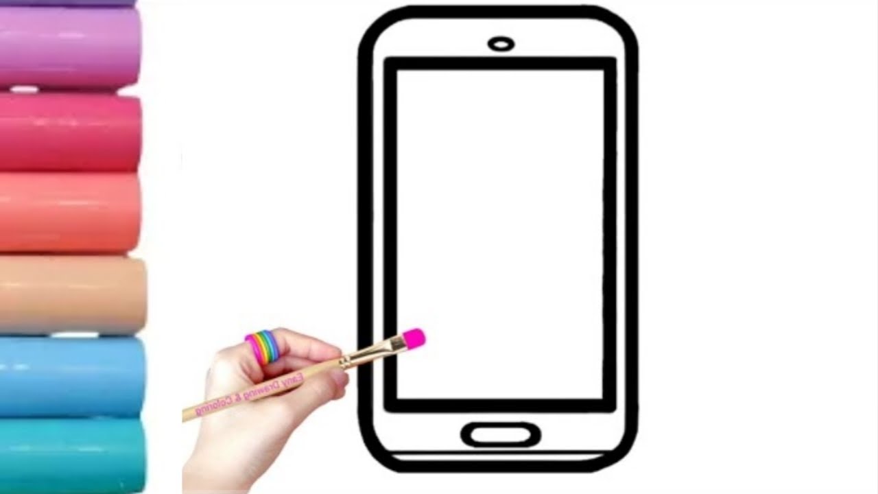 How to draw a cute and easy Huawei Phone📱|| Easy Drawing, Painting ...