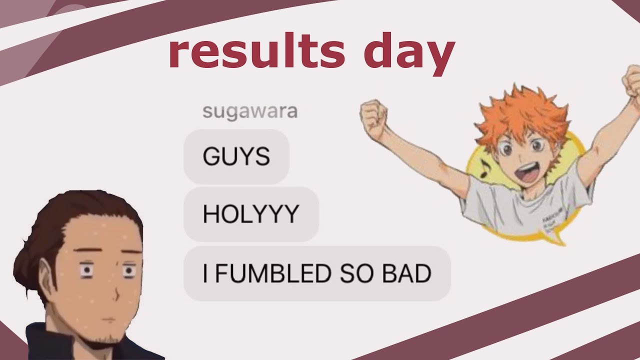 results day // haikyuu texting story - YouTube