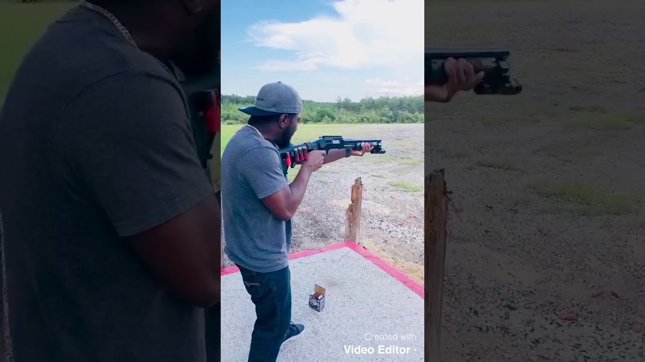 Sawed off mossberg mavrick 88 recoil - YouTube