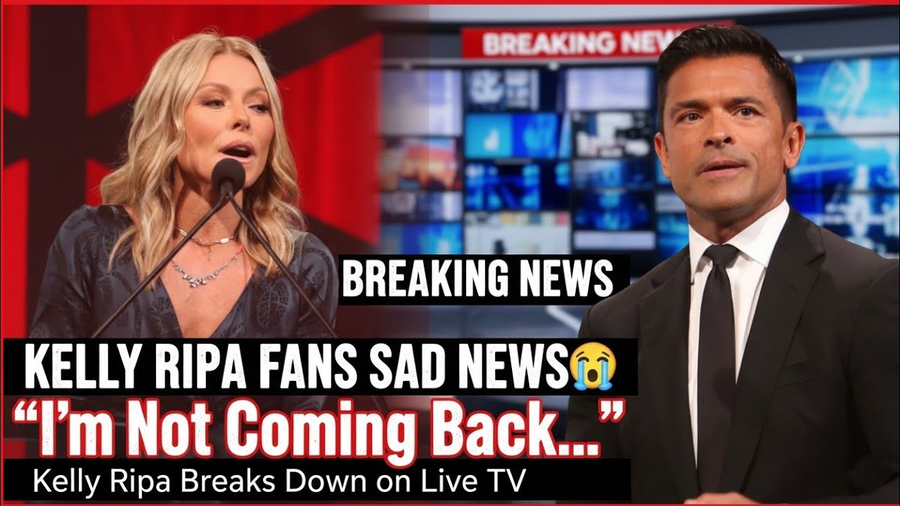 KELLY RIPA FANS SAD NEWS😭 “I’m Not Coming Back…” Kelly Ripa Breaks Down ...