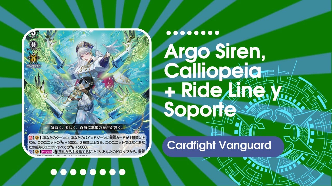 Cardfight Vanguard: Argo Siren + Soporte Booster Moon Fangs & Cerulean ...