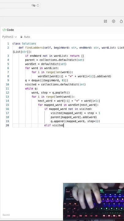 Leetcode 126 Word Ladder Ii Coding Python Programming Code Windows Exam Javascript