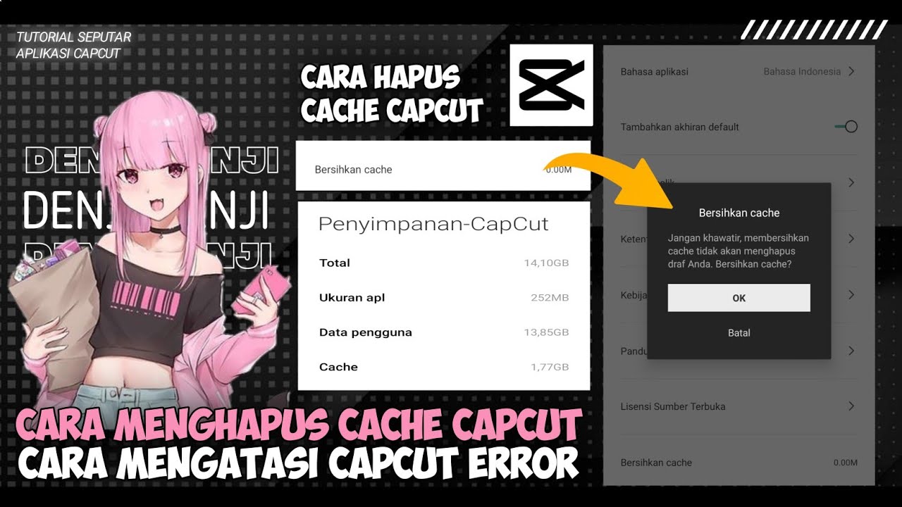 CARA MENGHAPUS CACHE DATA CAPCUT | CARA MENGATASI CAPCUT ERROR LAG - YouTube