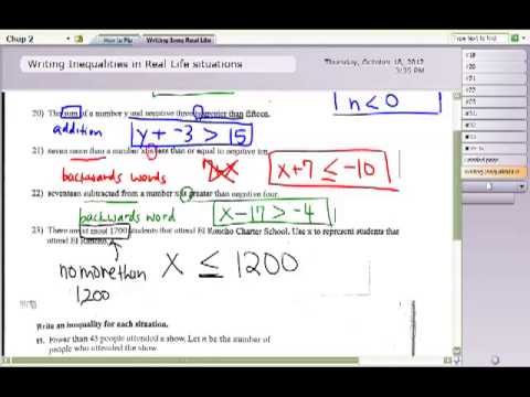 Writing Inequalities with Real Life Examples - YouTube