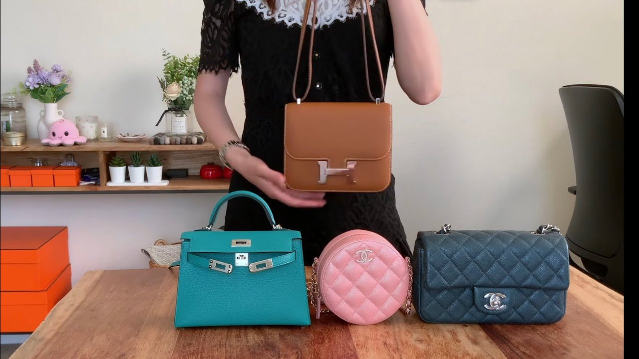 Chanel vs. Hermes Mini Bag Comparison | Hermes Mini Kelly, Constance ...