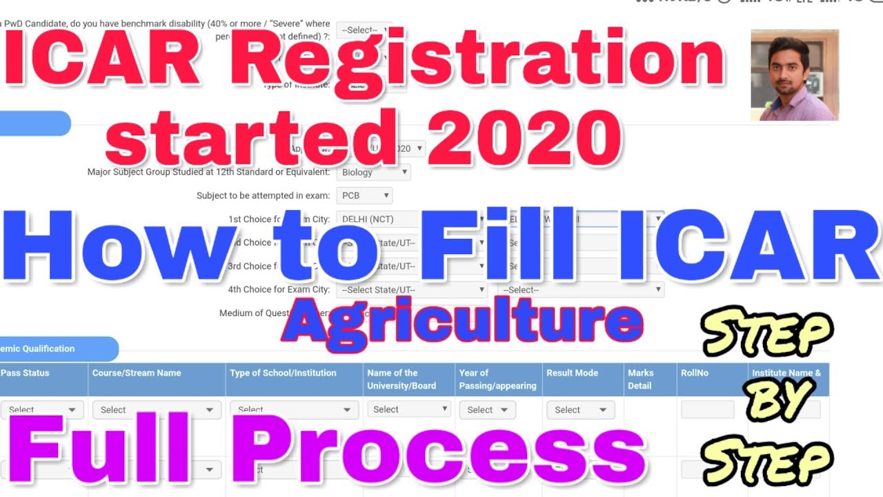 ICAR 2020 Registration Started,How can i Apply For ICAR,Icar ...