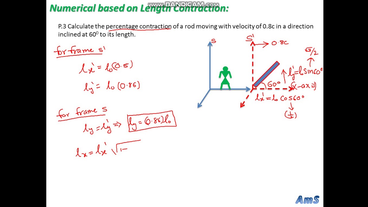 05 (A) Special Theory of Relativity (Numerical on Length Contraction ...