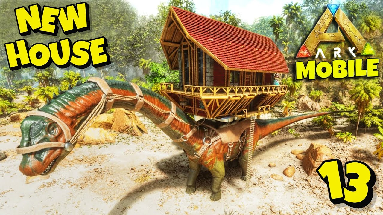 I Build My New House On Brontosaurs In ARK Mobile : Walking Home : ARK ...