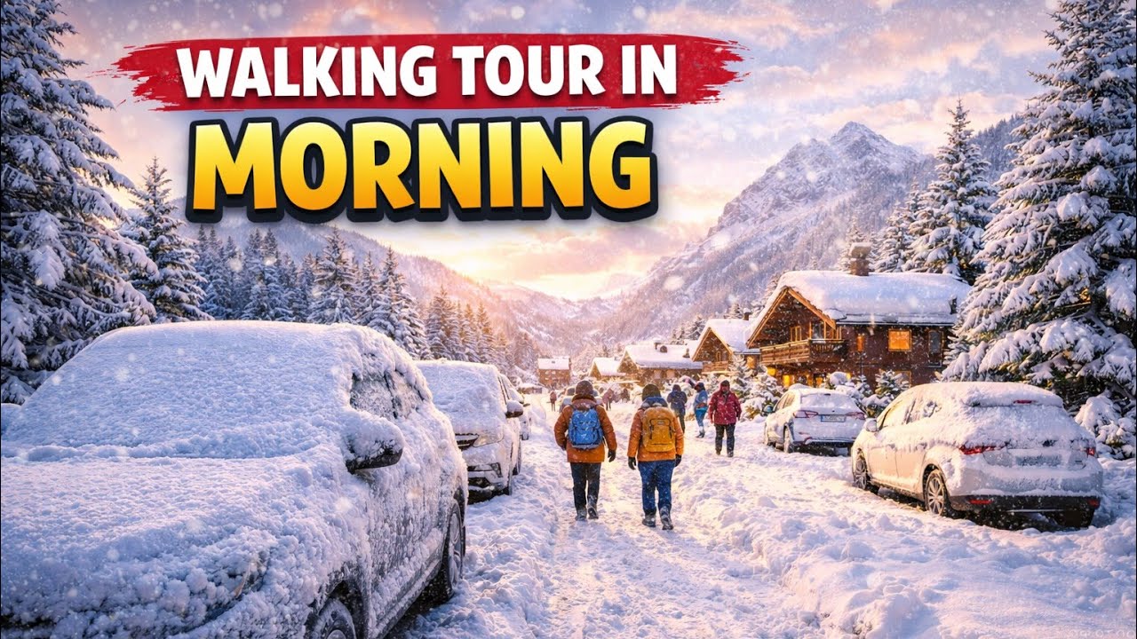 Switzerland cold Weather snowfall and early morning #4k - YouTube