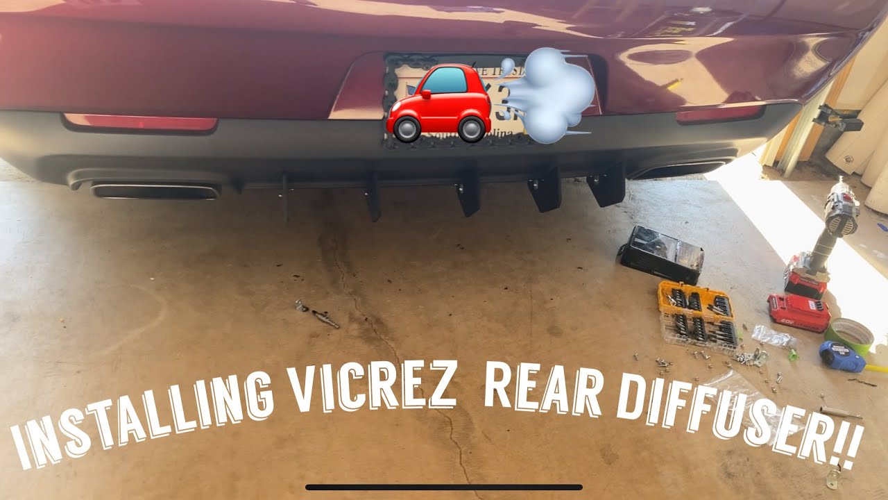 Installing Vicrez Rear Diffuser On Dodge Challenger - YouTube