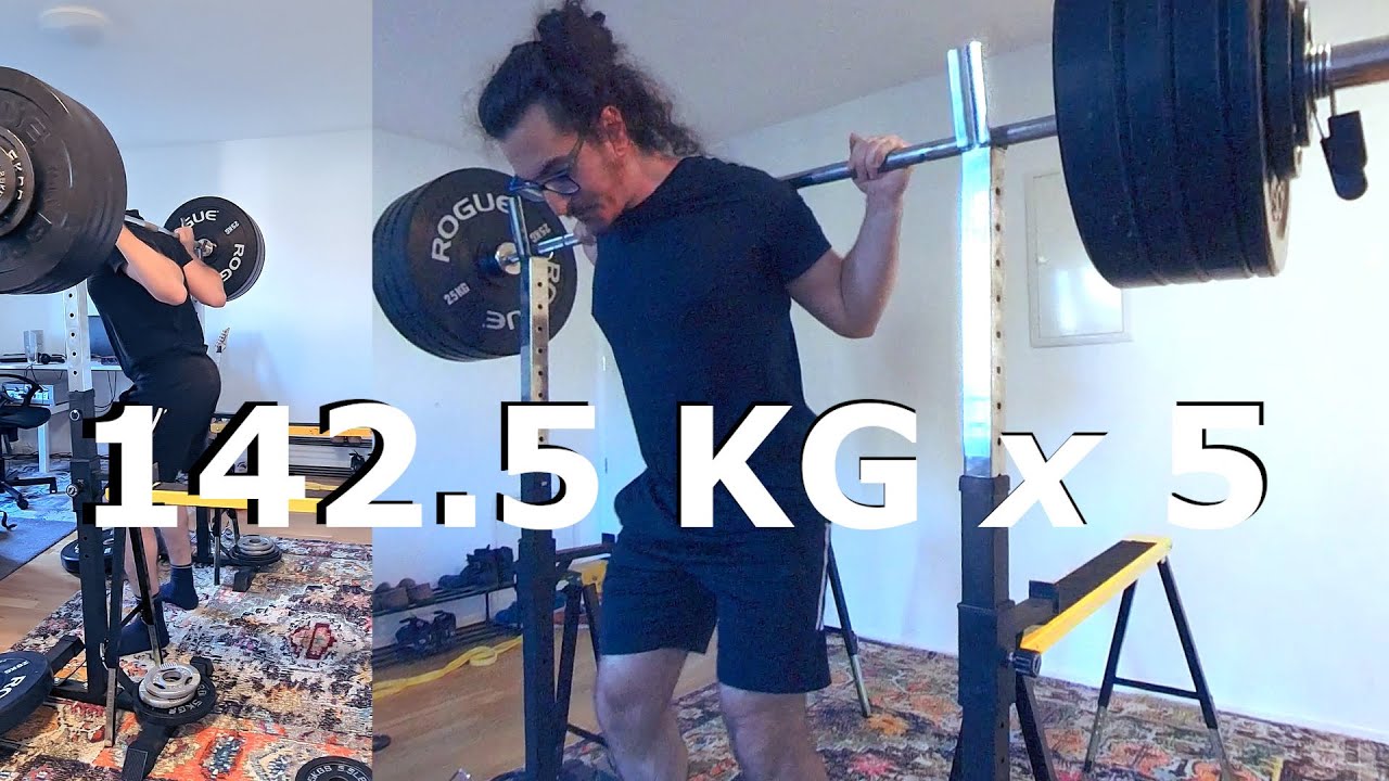142.5 KG x 5 Squat PR at Hatch Squat Cycle - YouTube
