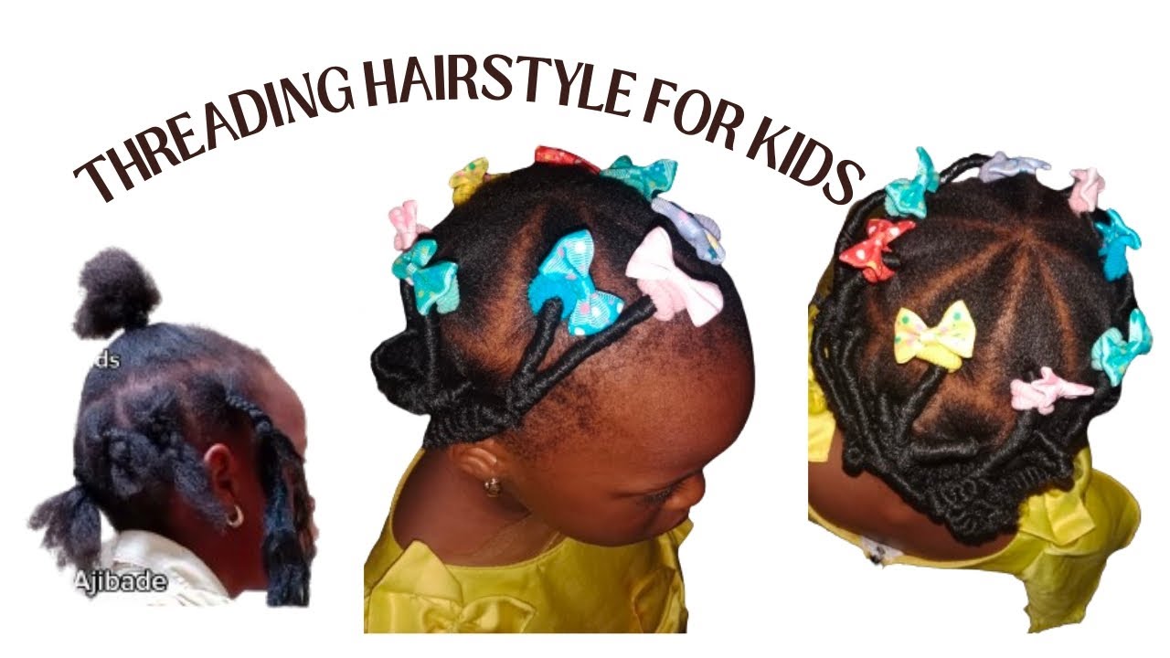 THREADING HAIRSTYLE FOR KIDS using Brazilian wool | kids with natural ...