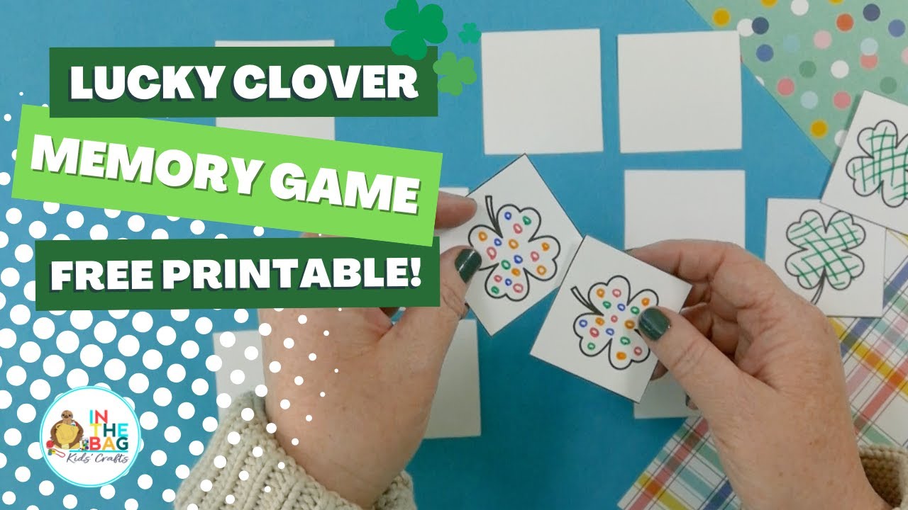 Free Printable Lucky Clovers Memory Game for St. Patrick's Day - YouTube