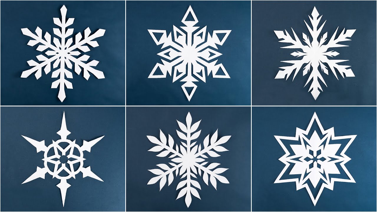 Top 6 Paper Snowflakes for Christmas - Christmas Decorations - How to ...