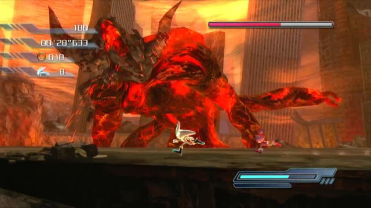 Sonic the Hedgehog (2006) - Iblis Phase 1 Boss Fight - YouTube