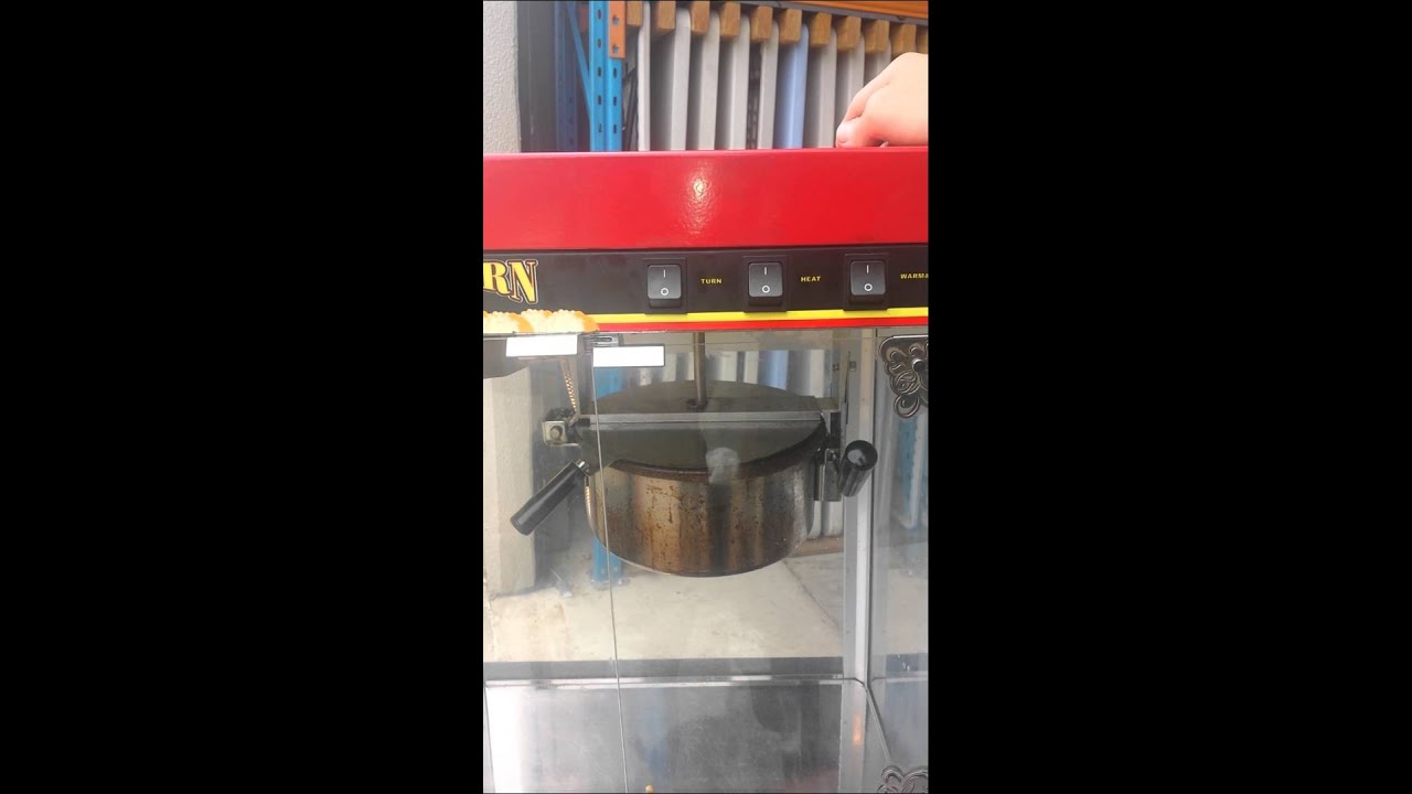 Popcorn machine, how to make fresh popcorn - YouTube