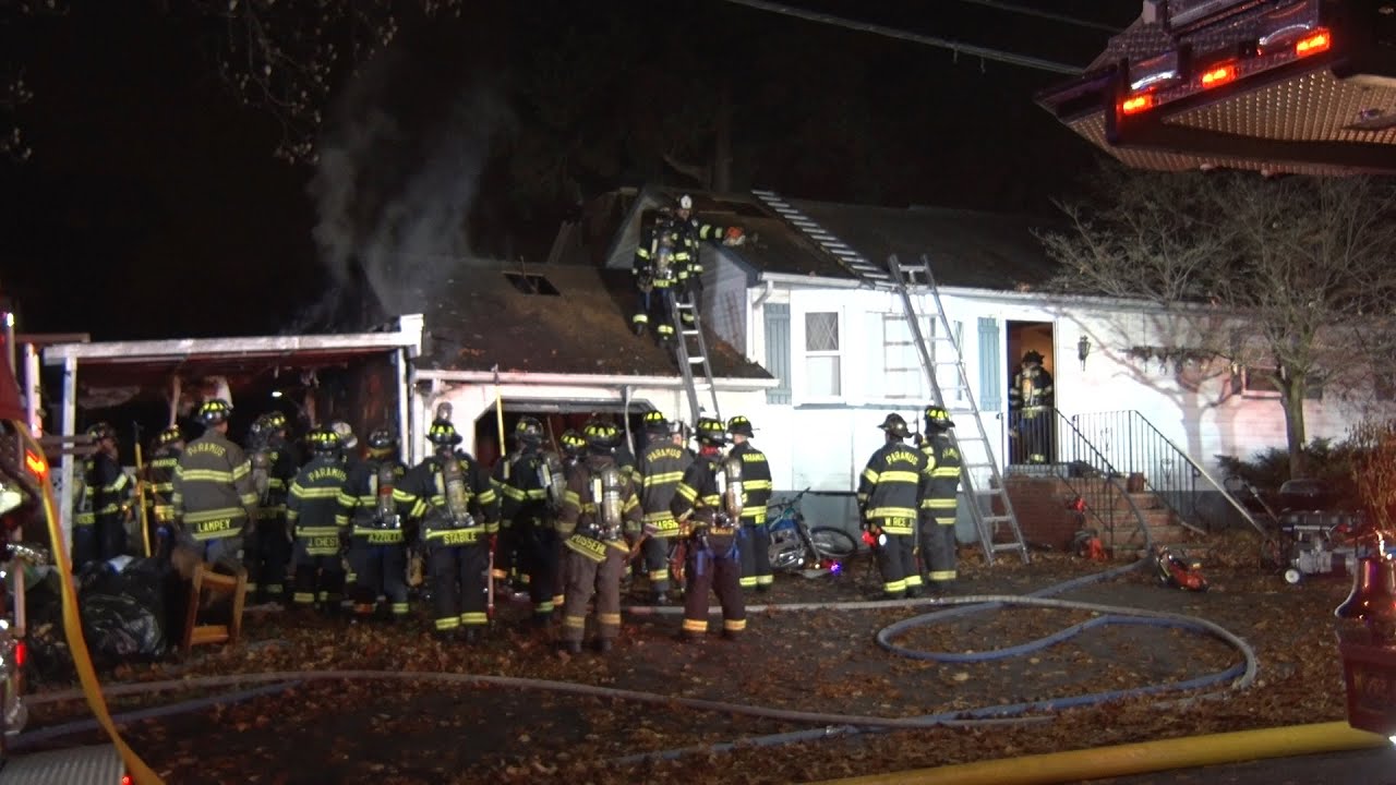 Paramus,Nj Fire Department Garage Fire 11/12/15 - YouTube