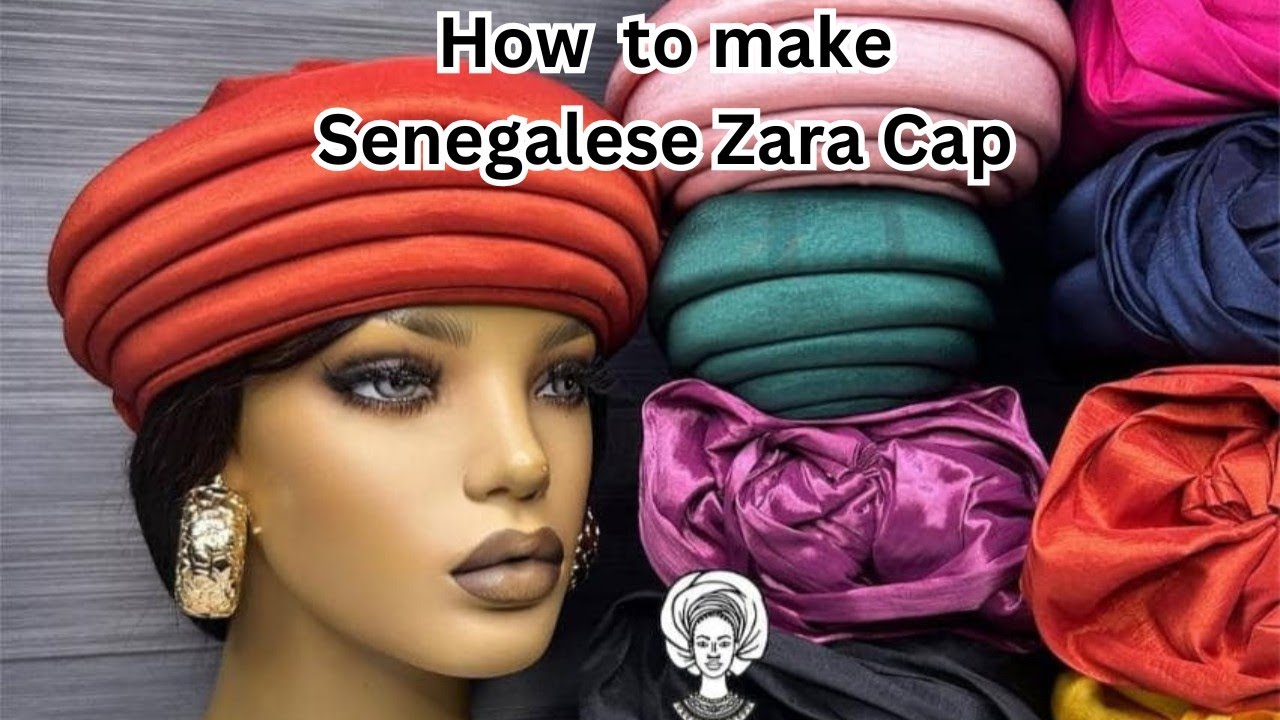 How to make Pleated Senegalese Zara Cap #turban #turbantutorial # ...