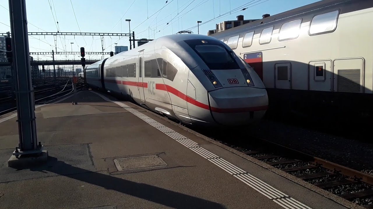 Rush Hour (Regional & International) Trains at: Zurich Hauptbahnhof, 07 ...
