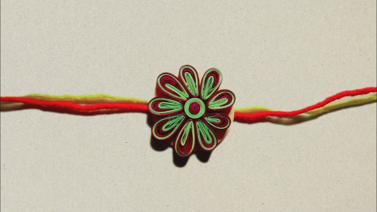Quilling Paper Rakhi Making At Home । Rakhi Making Ideas। Handmade ...