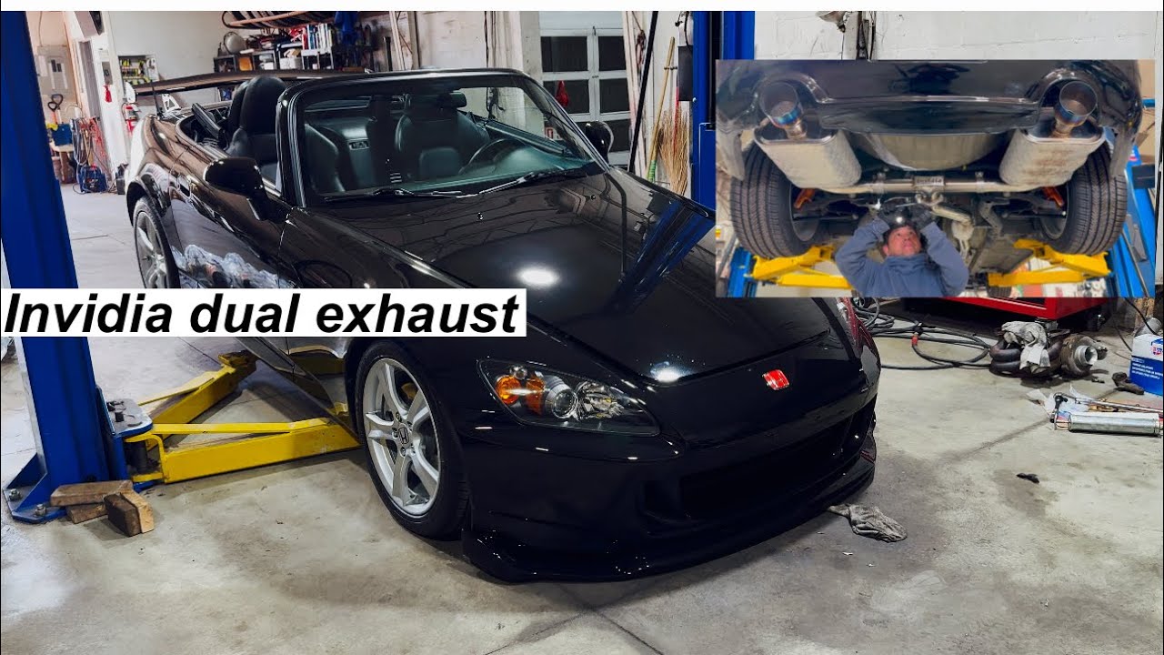 Honda s2000 invidia dual exhaust change on low s2k - YouTube