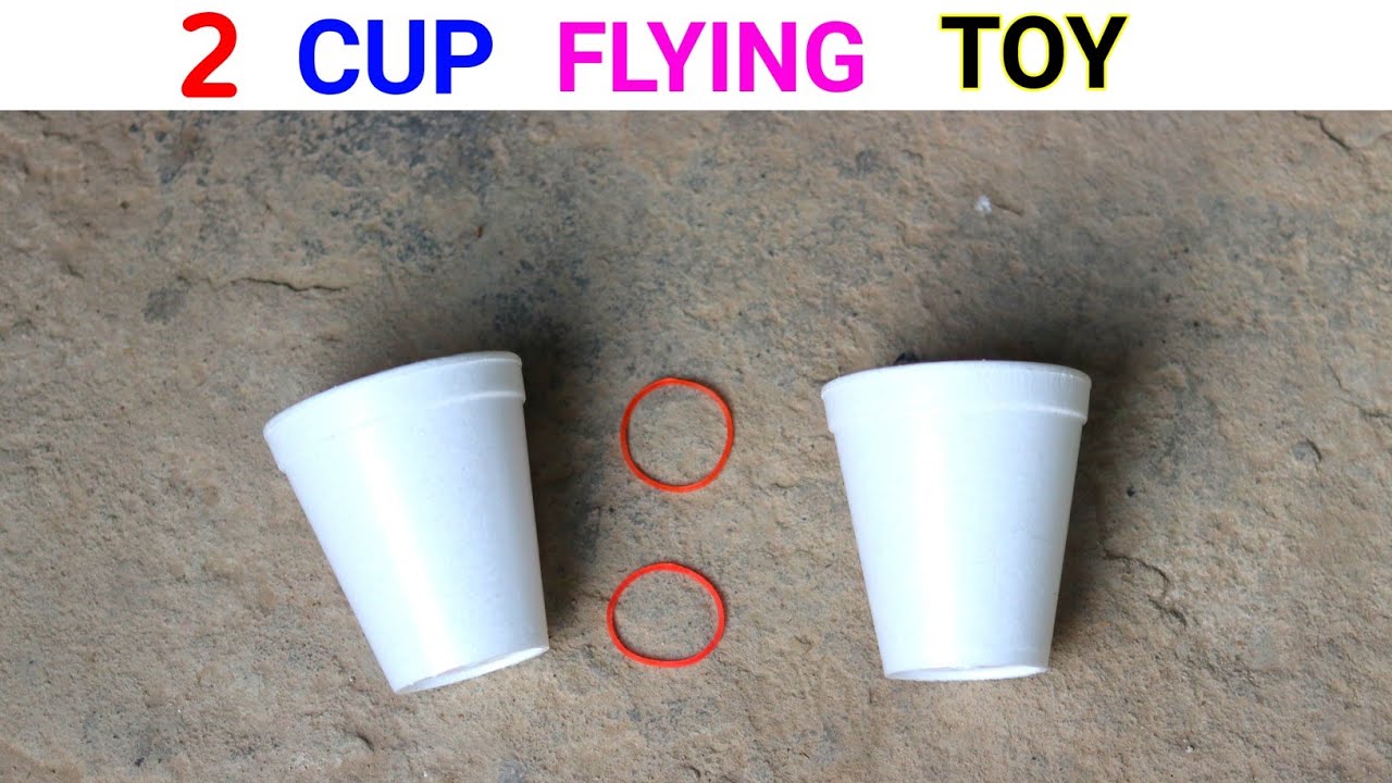 how to make flying toy 2 cup🥛 new idea easy idea - YouTube