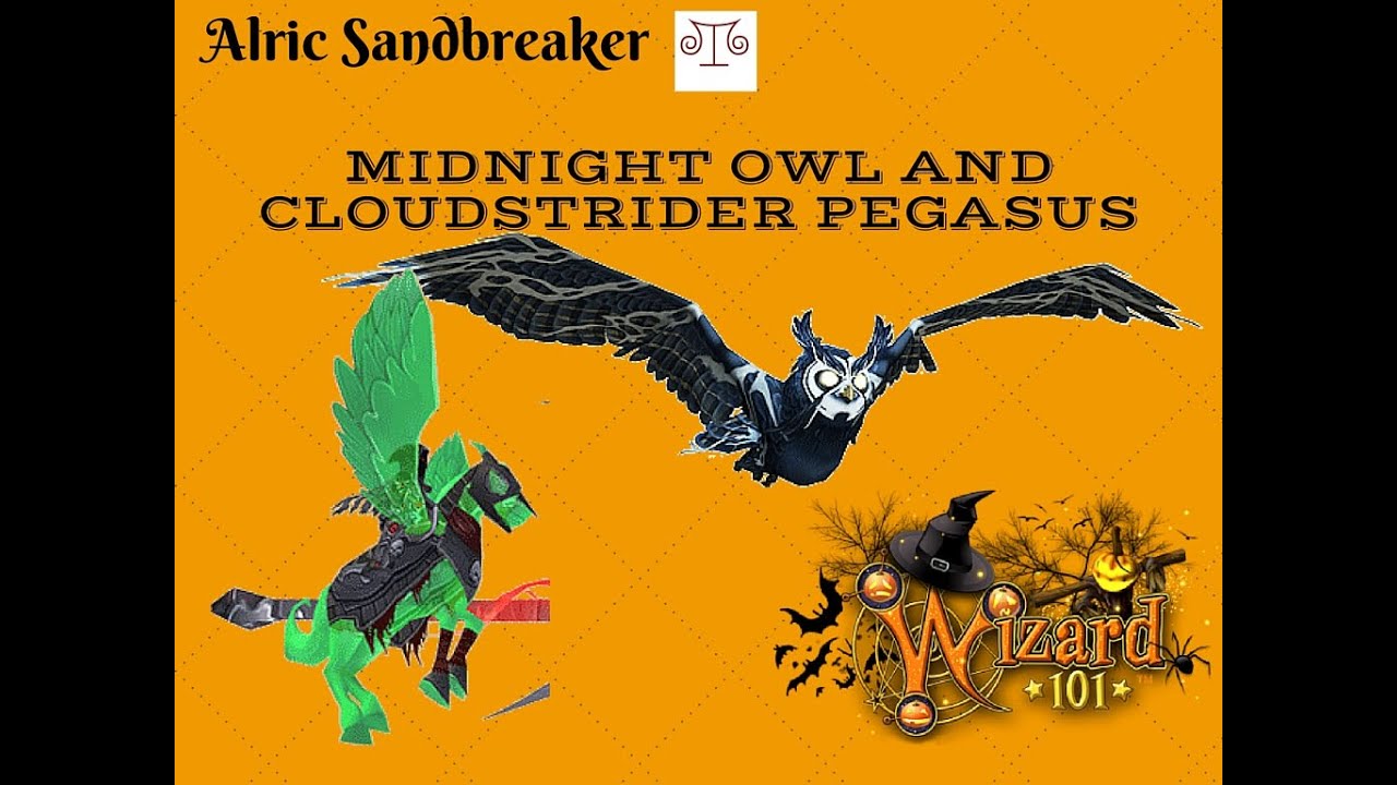 Wizard 101: Trying to get Midnight Owl and Cloudstrider Pegasus Mounts ...