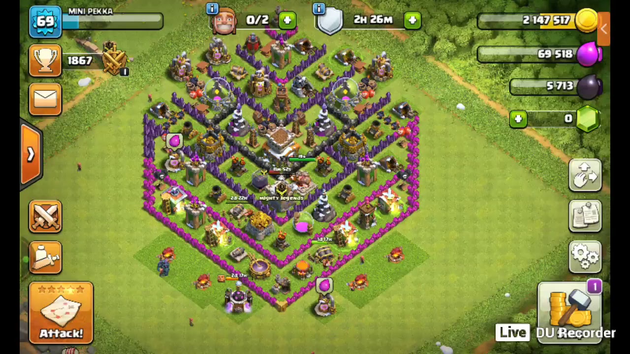 My live stream base review and war attack - YouTube