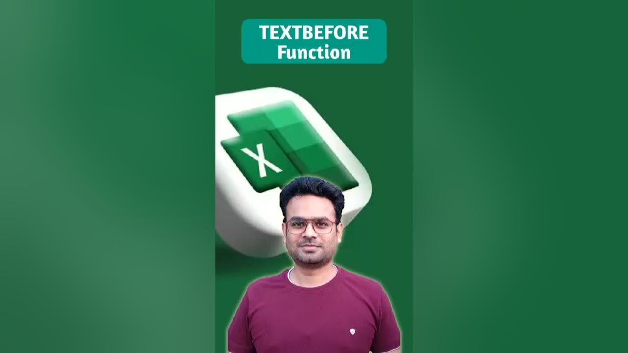 TEXTBEFORE function to extract name #excel #exceltips #exceltrick - YouTube