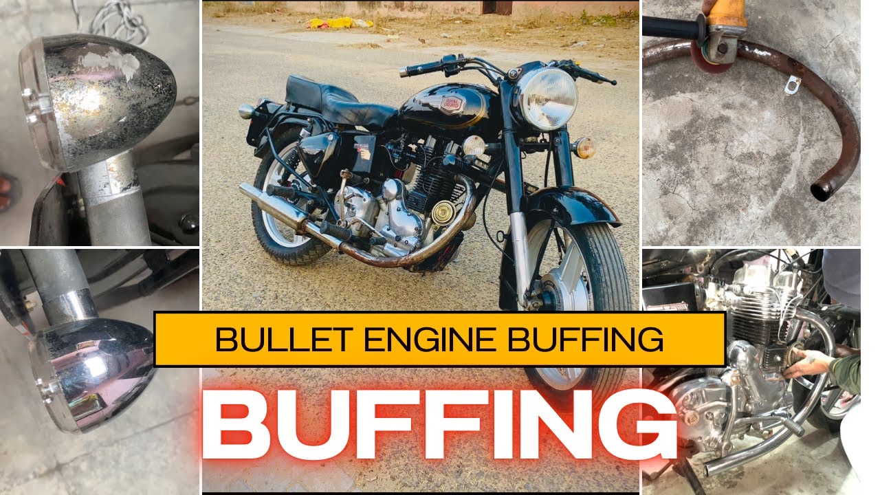 RS.300 BULLET ENGINE BUFFING AT HOME| CHROME KAISE चमकाए| GHAR PE NAYA ...