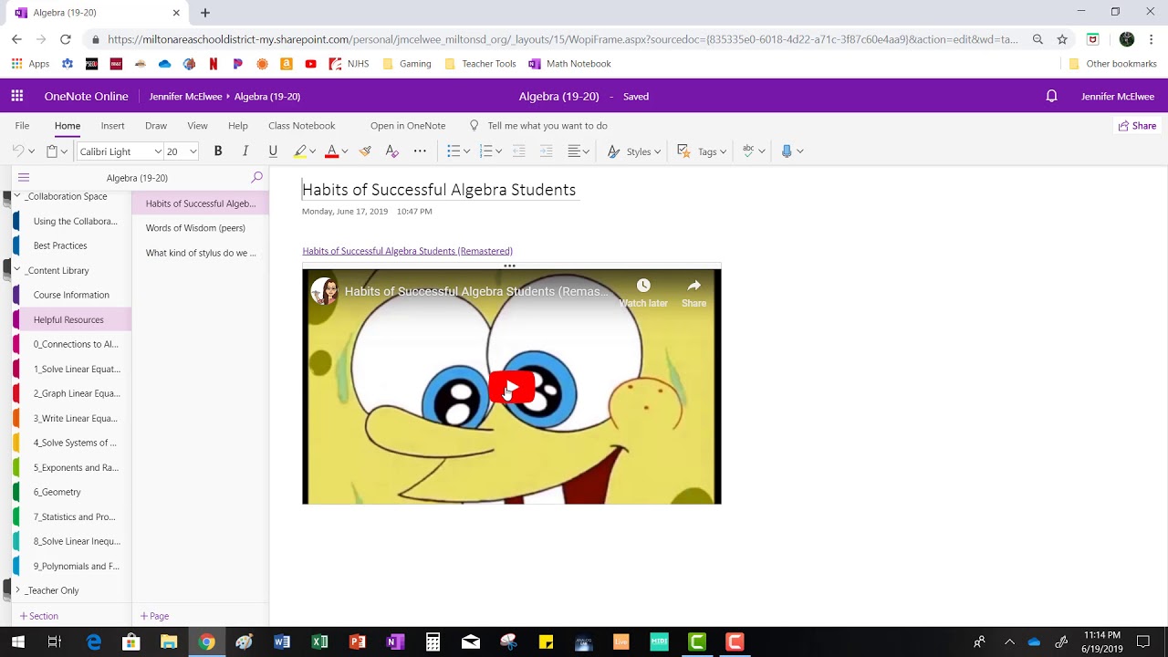 Class Notebook Intro Part 2 - YouTube
