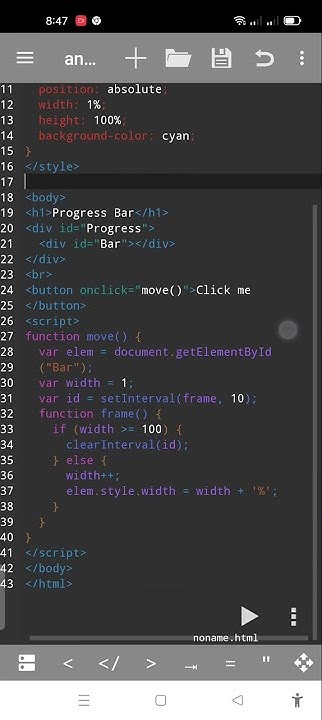 Progress Bar Program using HTML & CSS - YouTube