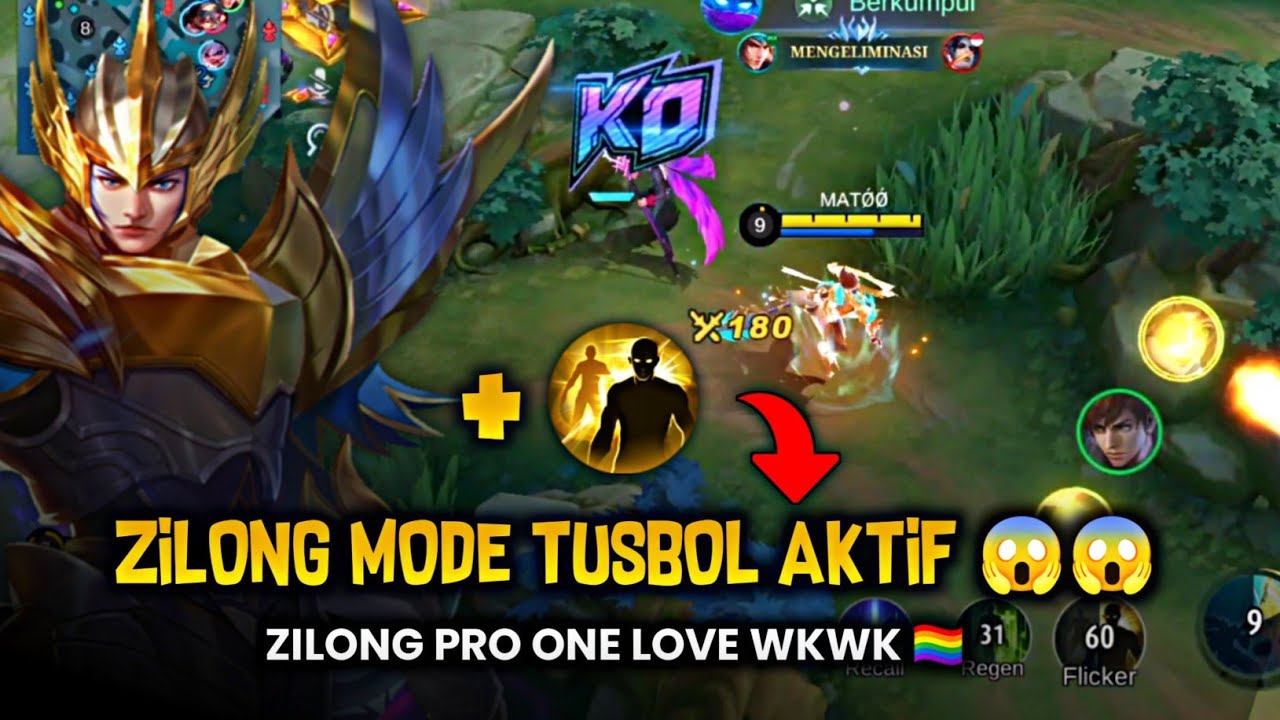 KETIKA ZILONG MODE TUSBOL AKTIF‼️ TOLONG AMANKAN HERO-HERO KALIAN 🏳️‍🌈🏳 ...