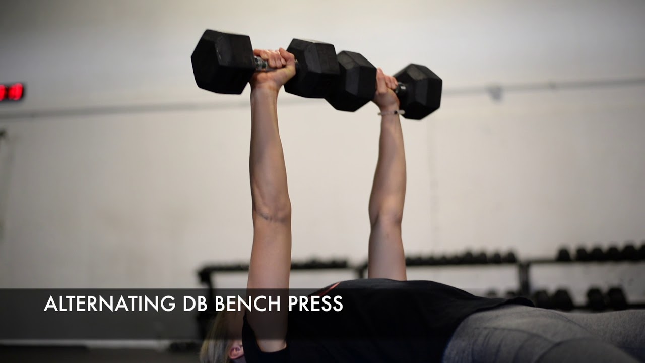 Alternating DB Bench Press - YouTube