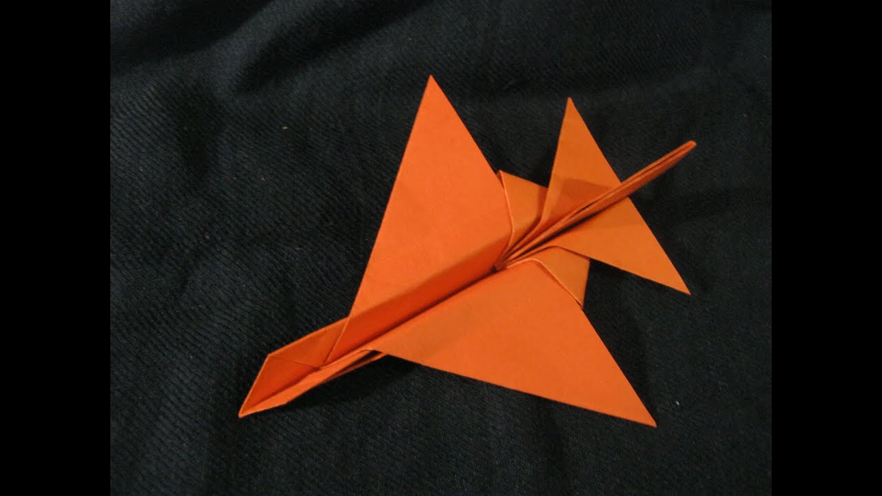 Origami Tutorial -How to make a amazing paper airplane.model;-Fighter ...