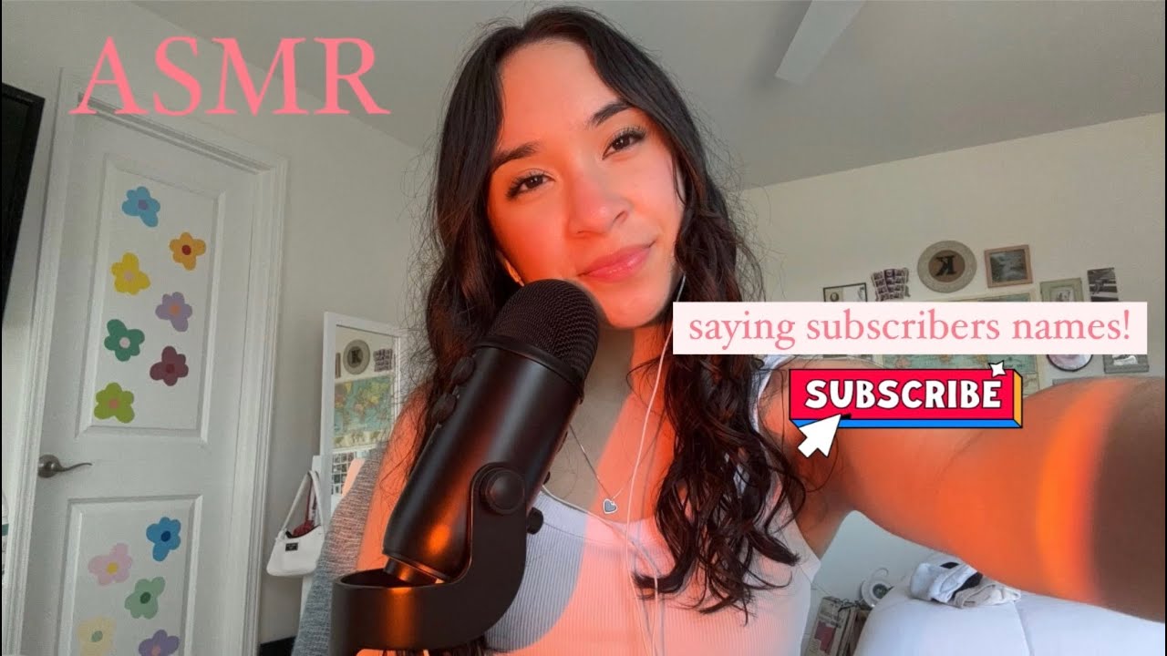 ASMR || 1,000 subscriber special 🎉 (whispering viewers names) - YouTube