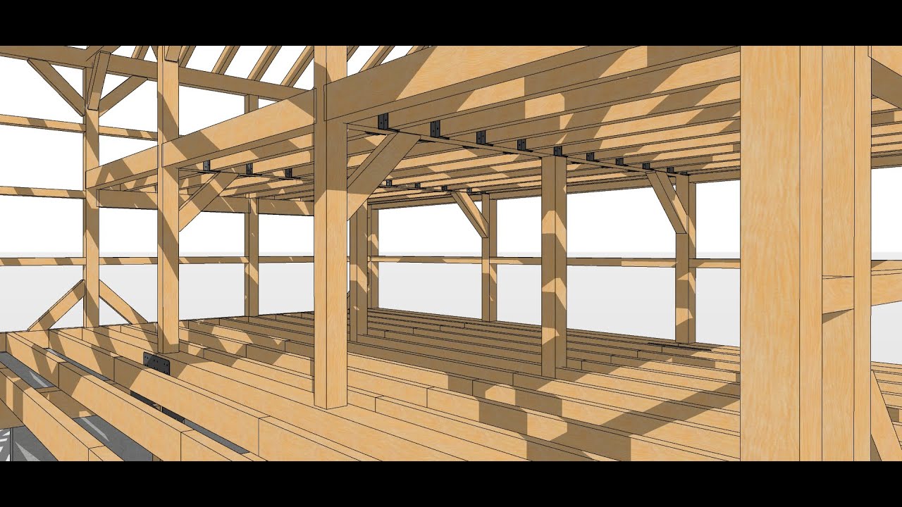 Timber Frame Barn - 40x60 - Updated Frame - YouTube