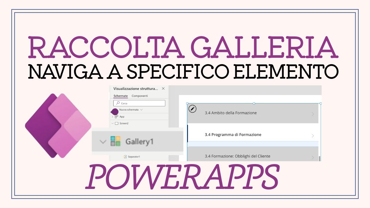 Galleria Raccolta in PowerApps: Navigare ad un elemento specifico | LapaConsult - YouTube