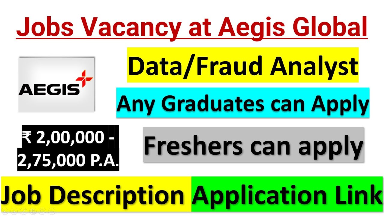 Jobs Vacancy at Aegis Global | Jobs for freshers | Data Analyst job ...