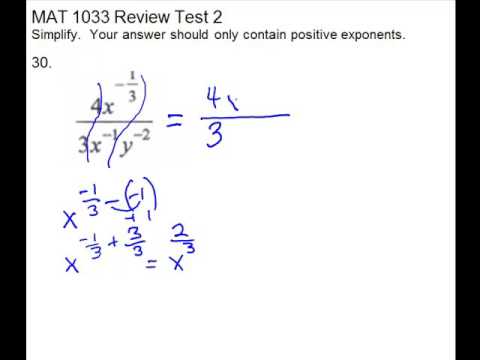 MAT 1033 Review for Test 2 problems 28-32 - YouTube