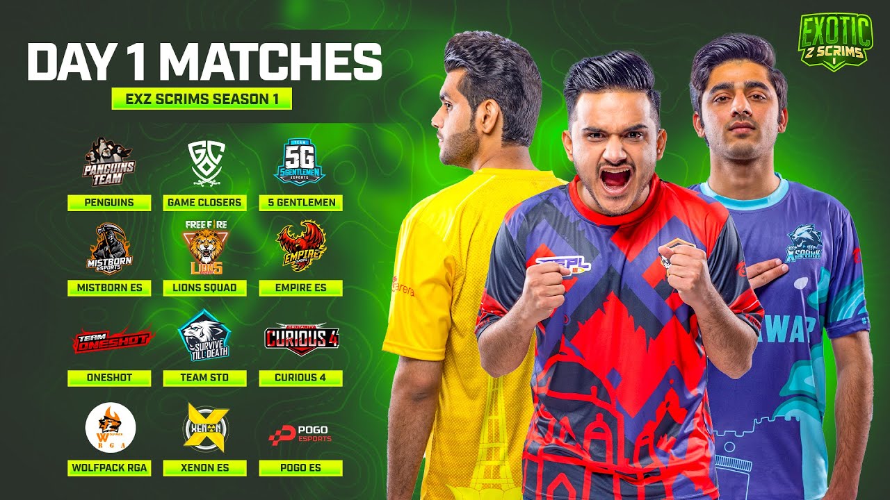 EXOTIC Z SCRIM SEASON 01 || DAY 01 MATCHES || LIVE NOW || @EXZ ESPORTS ...