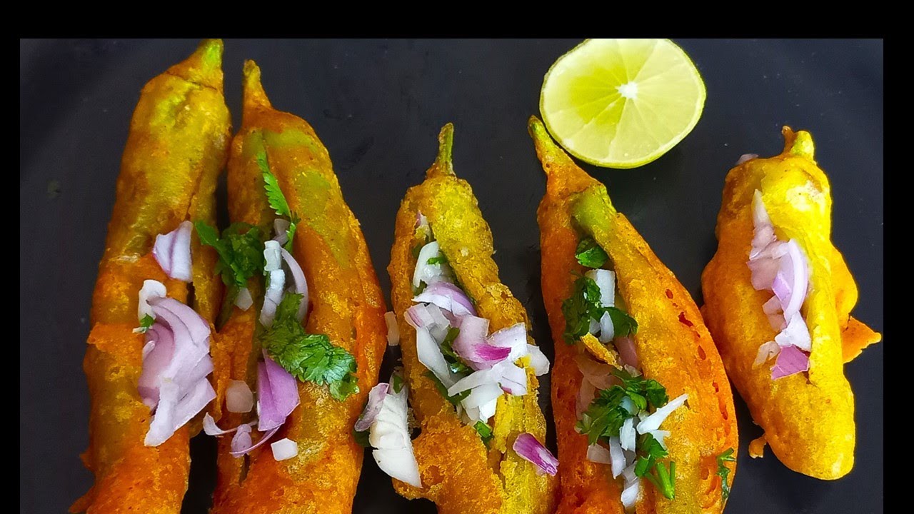மிளகாய் பஜ்ஜி ரெடி / Andhra style Mirchi bajji / Tea time snacks ...