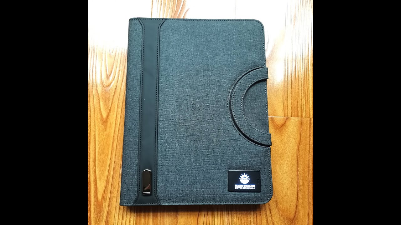 B5 Size File Folder With Wireless Charging Power Bank, USB Flash Disk ...