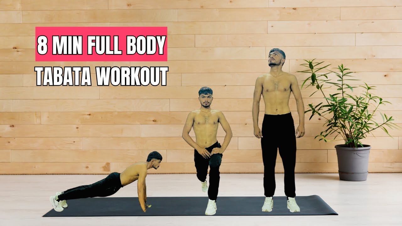 8 Min Full Body Tabata Workout for Beginners | Lose Belly Fat Fast at ...