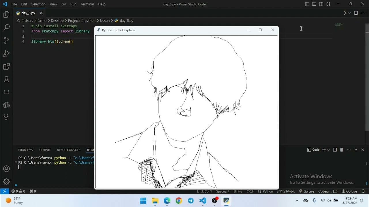 this is how to draw bts using python #python #pythontutorials #python_tutorials323 - YouTube