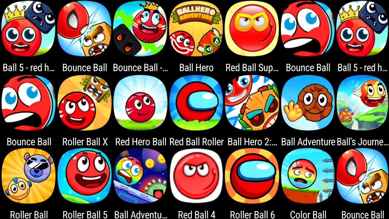 Red Ball 4 Hero,Ball 5 Red Hero Bounce Ball,Ball Hero 2,Color Ball ...