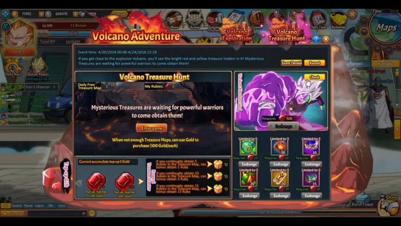 Dragon Ball Z Online (Volcano Adventure Variant Absolute God) - YouTube