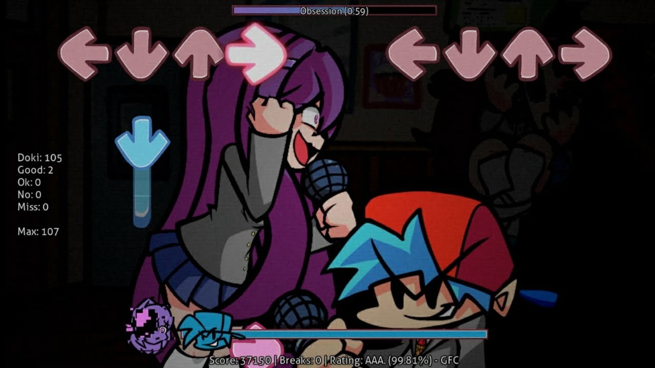 Obsession | FNF Doki Doki Takeover Plus+ ( FC ) - YouTube